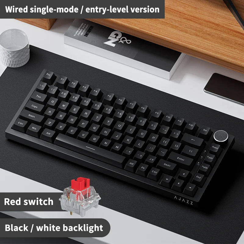 AJAZZ Wired Mechanical Keyboard with Volume Knob – Issa Tech
